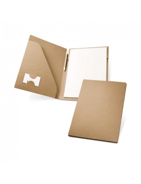 Pasta A4 em Cartão com Bloco de Folhas Lisas - Sustentável e Prática